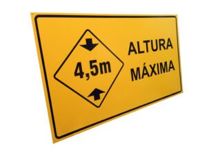 W&N Sinalização | Placa Altura Máxima